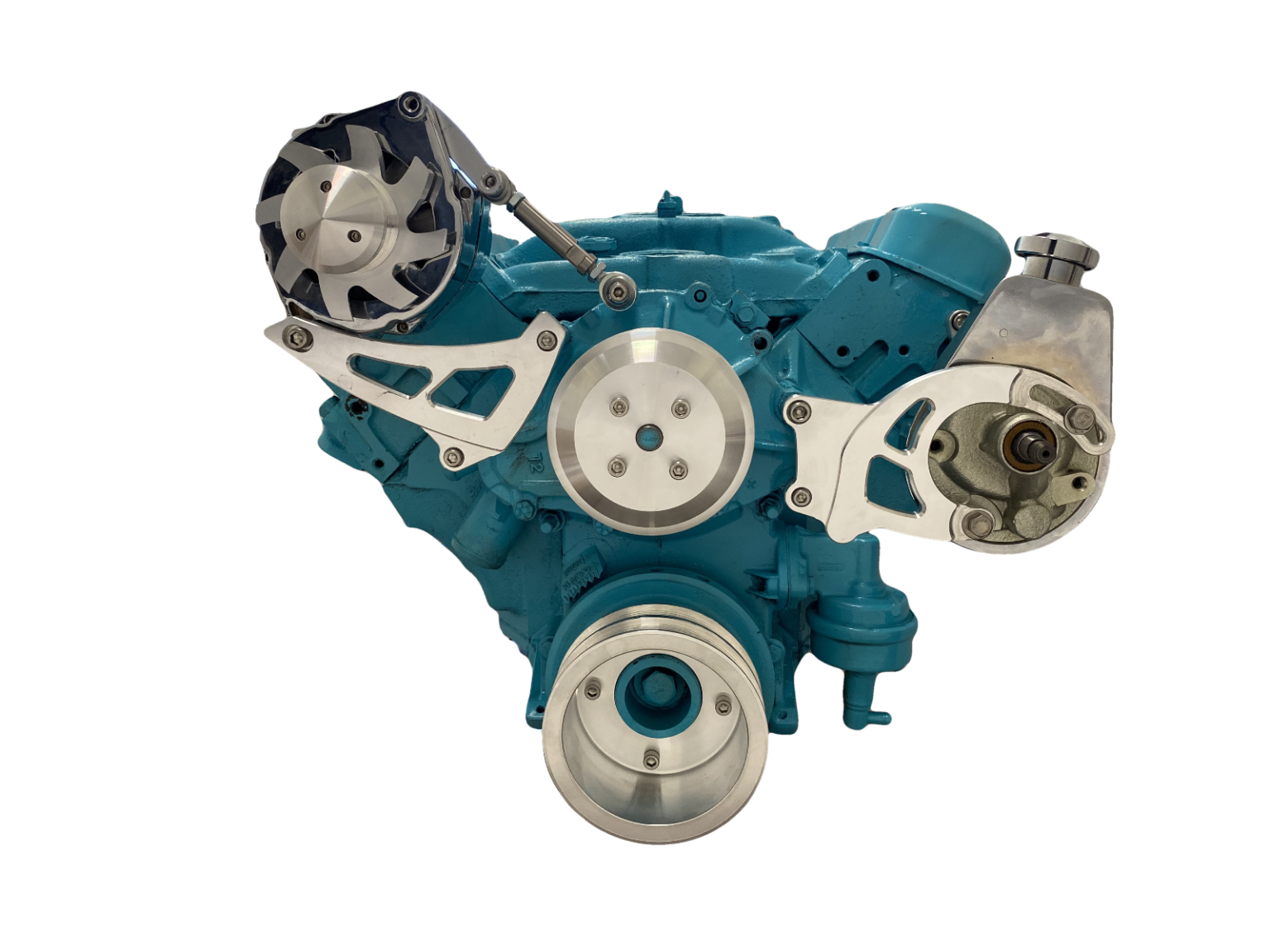 Pontiac Serpentine Pulley Conversion kit Alt & PS Mid Mount 350 400 428 ...