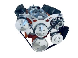 Small Block Chevy Serpentine Pulley Conversion Kit ALT PS A/C SBC 350 ...
