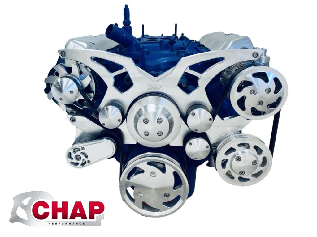 Big Block Ford 429 460 Serpentine Pulley Kit ALT PS AC - Chap Performance