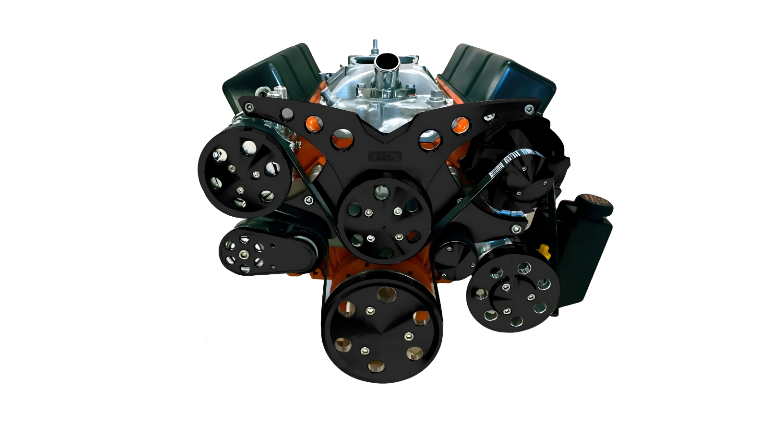 SBC Serpentine Pulley Conversion Kit ALT PS AC - Chap Performance