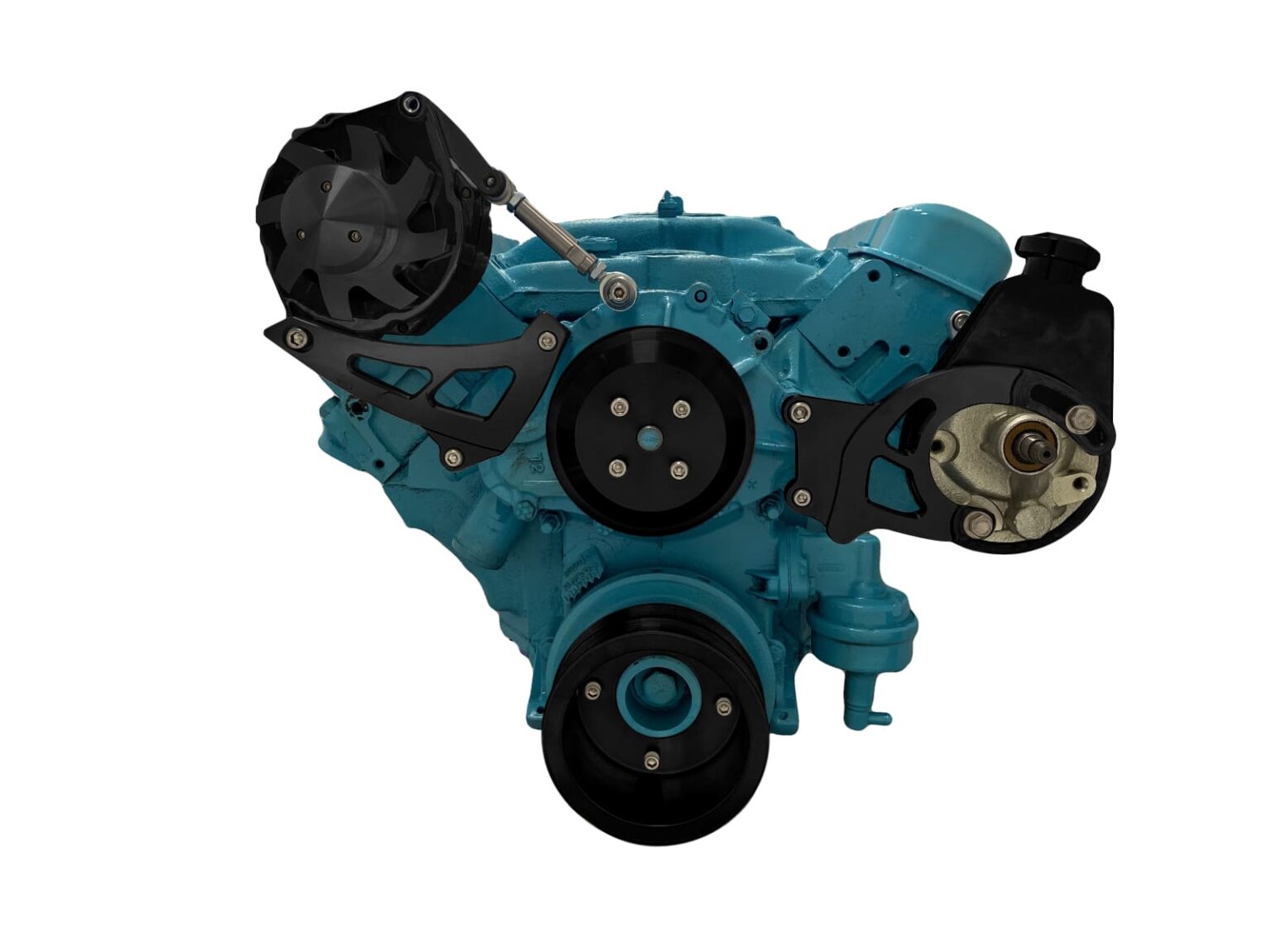 Pontiac Mid Mount Serpentine Pulley Conversion kit Alt PS 350 400 428 ...