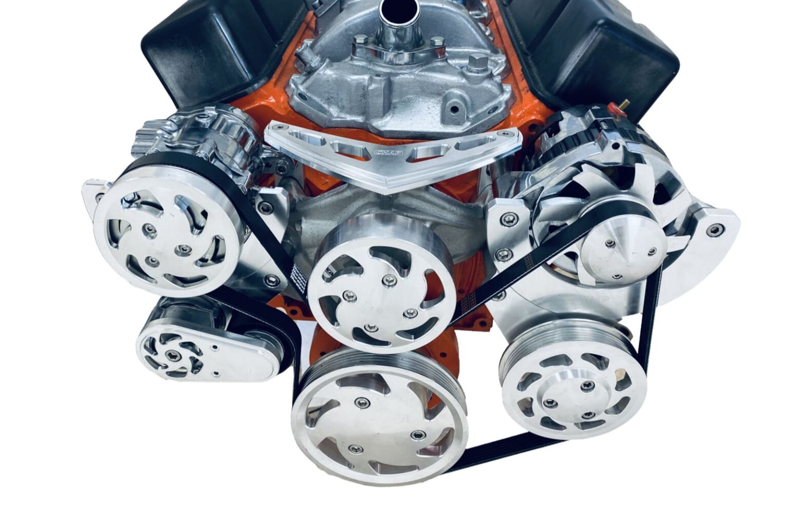 SBC Serpentine Pulley Conversion Kit ALT PS AC - Chap Performance
