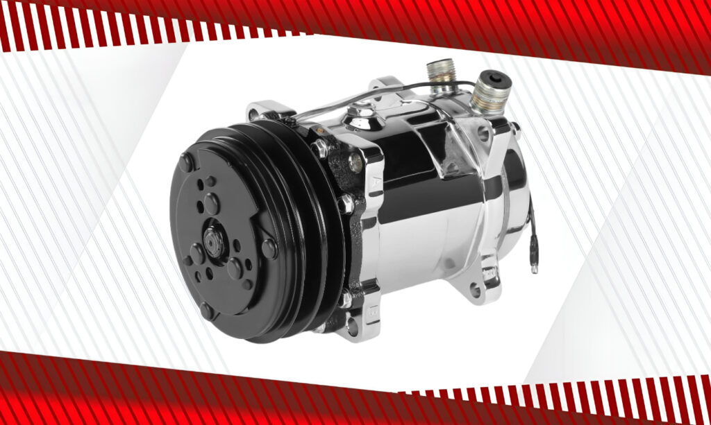 Universal A/C Compressor with Clutch, & 2 Groove V-Belt | Sanden 508 ...